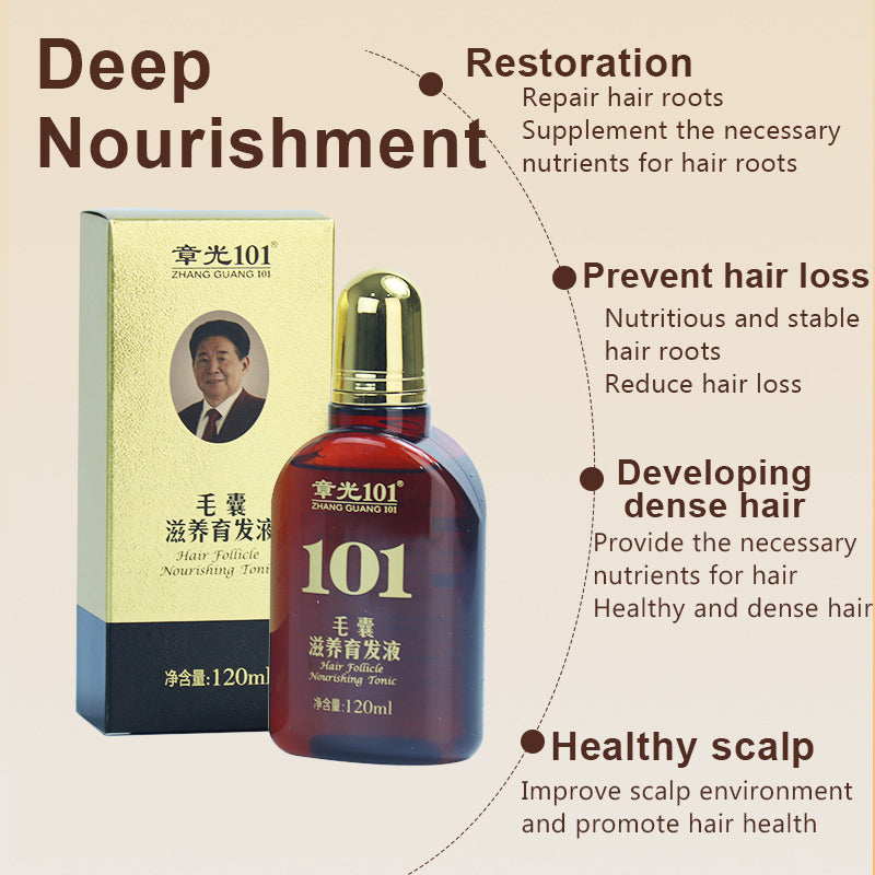 Zhangguang 101 Hair follicle nourishing tonic + 101B Anti-hair Loss ...