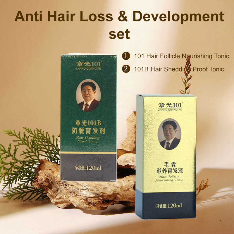 Zhangguang 101 Hair follicle nourishing tonic + 101B Anti-hair Loss ...